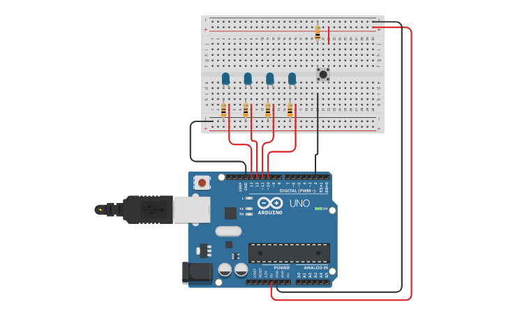 Circuit design Binary Counter | Tinkercad