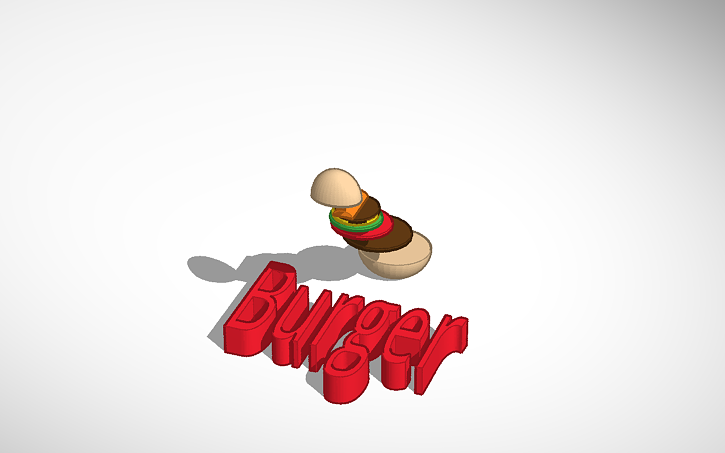 3D design burger - Tinkercad