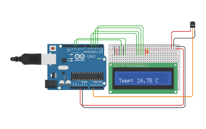 Circuit Design Arduino With Lcd And Temperature Sensor Tinkercad 1425