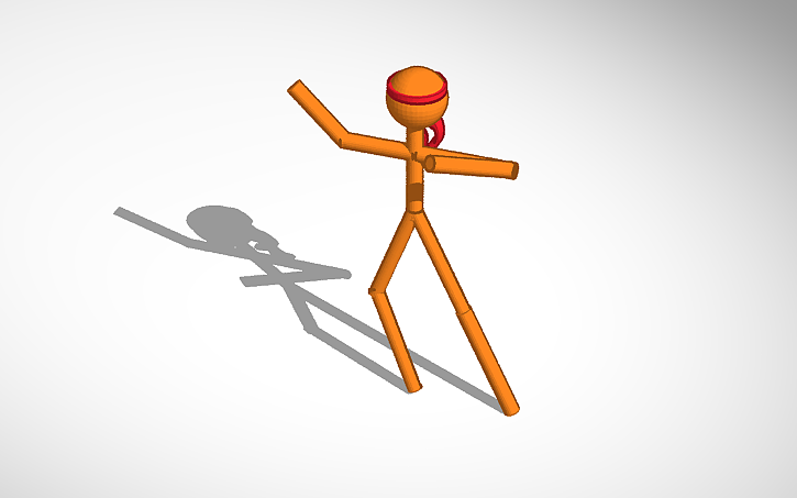 3D design fighter stickman | Tinkercad