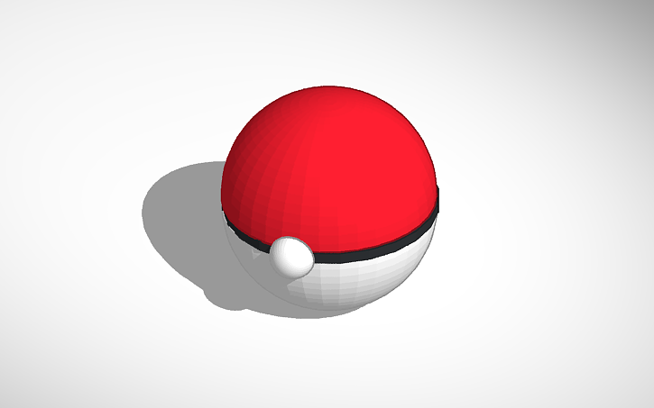 3D design Pokemon Ball - Tinkercad