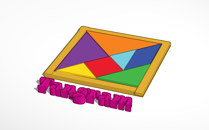 3D design Tangram - Tinkercad
