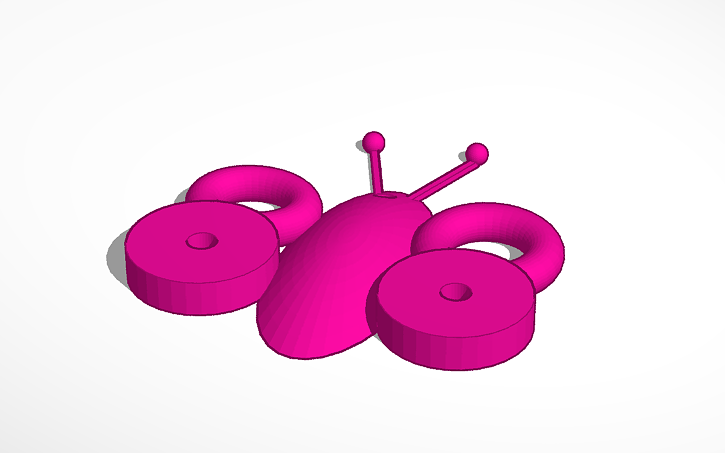 3D design butterfly | Tinkercad