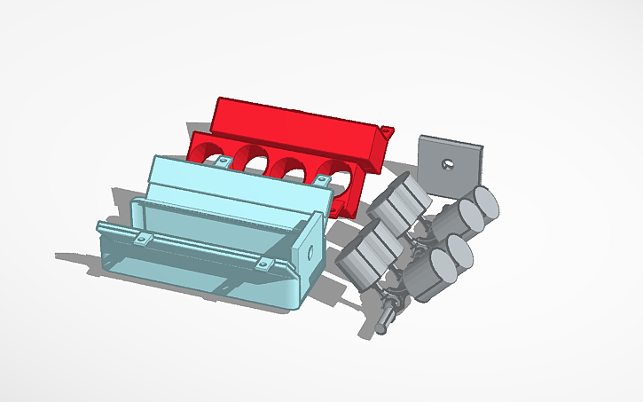 3D design working v8 engine - Tinkercad