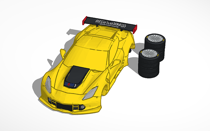 3D design Corvette C7.R (WIP) - Tinkercad