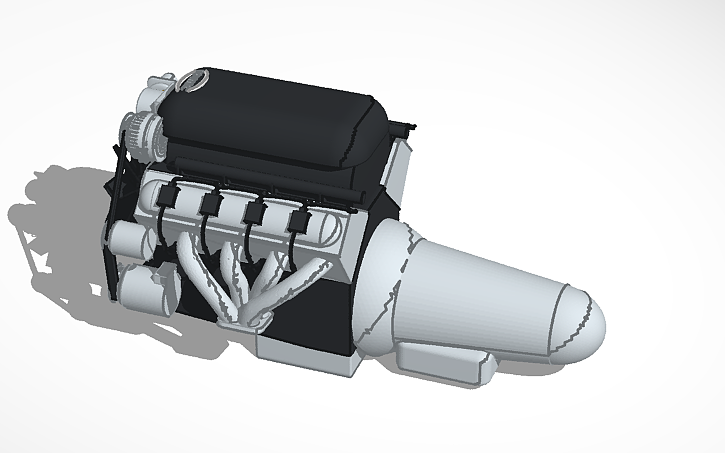 3D design vortec 5300 5.3 litre lm7 ls engine + 6l80e transmission ...