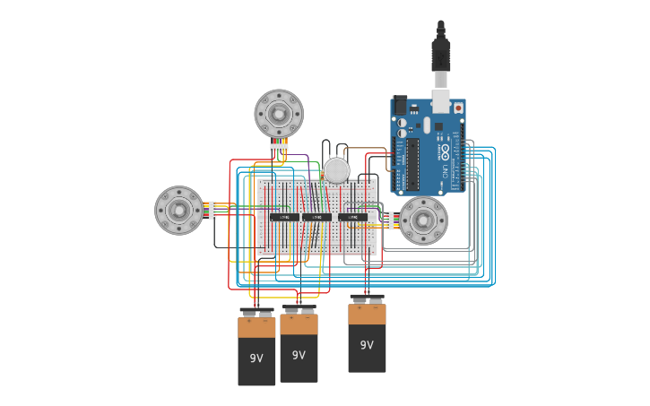 Circuit design Stepper Motor with Encoder - Tinkercad