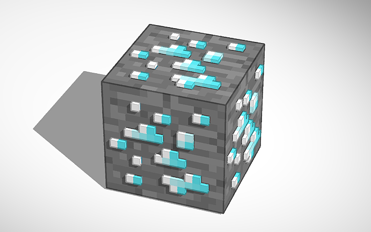 3D design Minecraft 3d Diamond Ore - Tinkercad