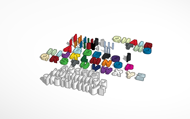 3D design Fixing the alphabet (Alphabet 2) - Tinkercad