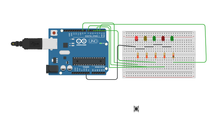 Circuit design semafor | Tinkercad