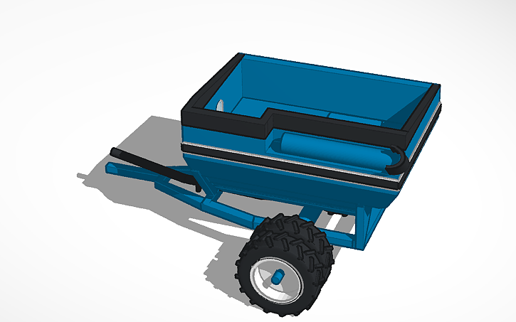 3D design demco grain cart with duals - Tinkercad
