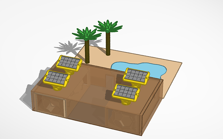 3D design Desert fort - Tinkercad