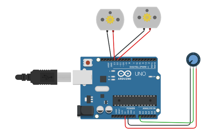 Circuit design DC Motor - Tinkercad