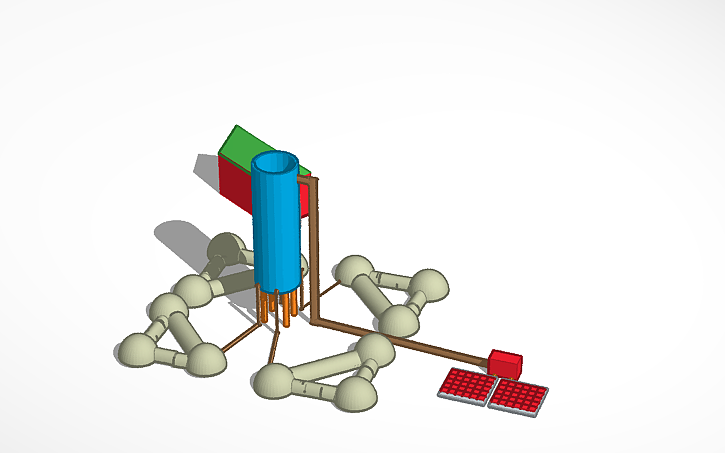 3D design Base lunar - Tinkercad