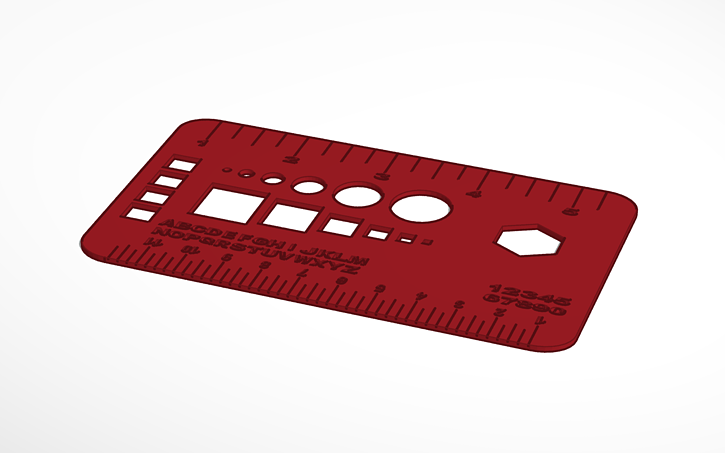 3D design Card Ruler - Tinkercad