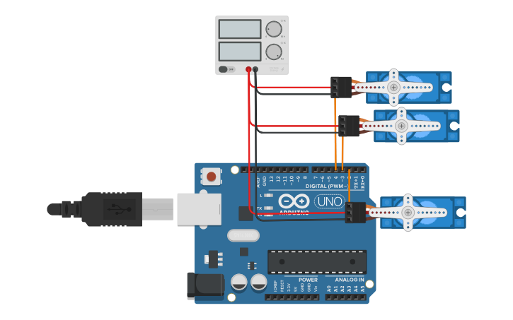 Circuit design Joint control - Tinkercad