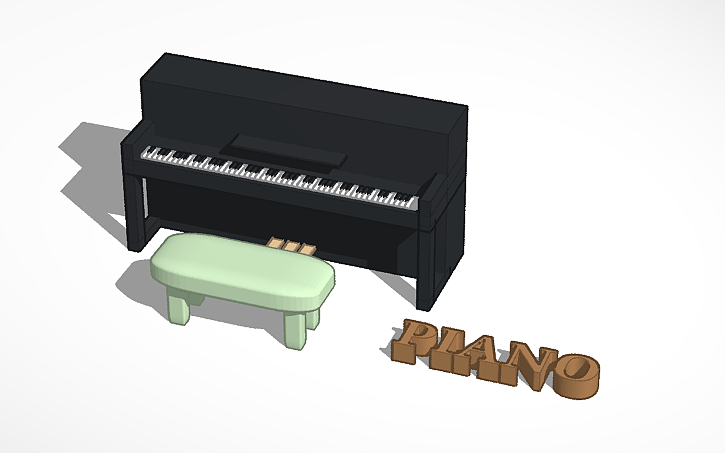 3D design PIANO (3rd Qtr Comp Scaff) - Allen L, Benj | Tinkercad