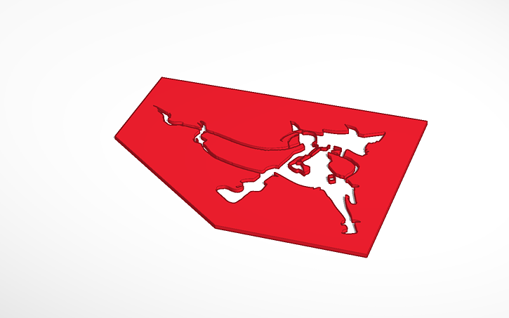 3D design Jinx Stencil - Tinkercad