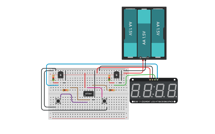Circuit Design Simple Counter Tinkercad