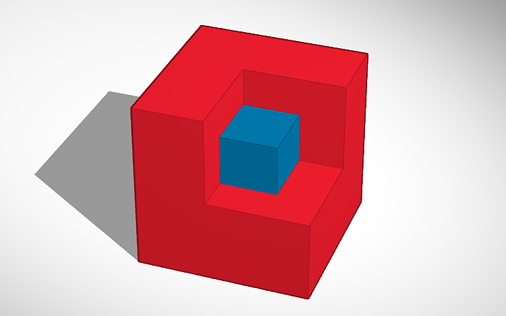 3D design square in a square - Tinkercad