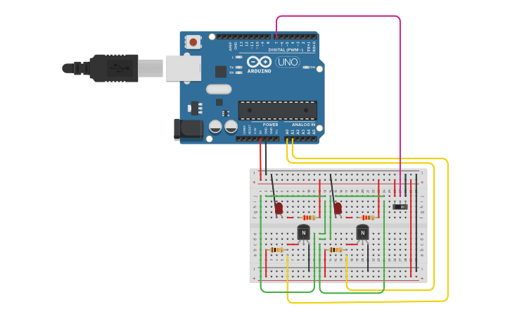 Circuit design Phase 2 | Tinkercad Circuit design Phase 2 | Tinkercad