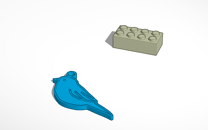 3D design Keychain Bird | Tinkercad