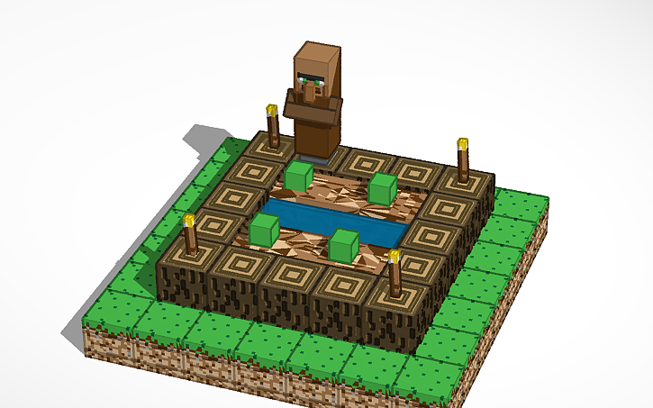 3D design Minecraft villager first part | Tinkercad