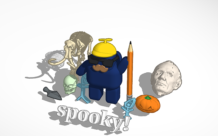 3D design Mr.Curtis spooky halloween | Tinkercad