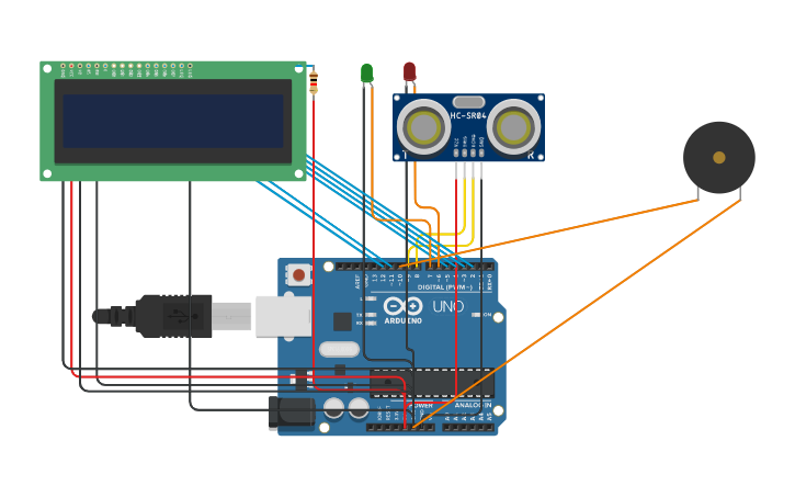 Circuit design SONAR | Tinkercad