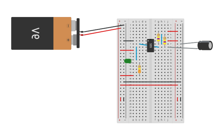 Circuit Design 555 Timer Blink Tinkercad