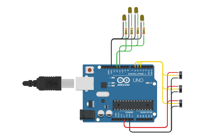 Circuit design Oriol Muñoz - Projecte Arduino. Part 2. Intermitents | Tinkercad