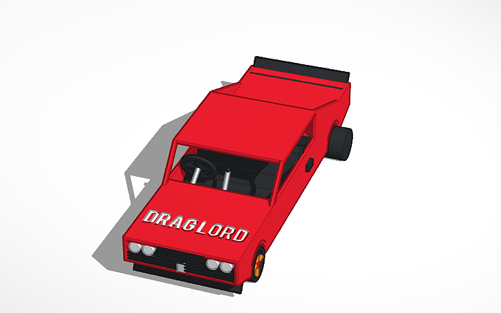 3D design Good car #12: Drag Lord - Tinkercad