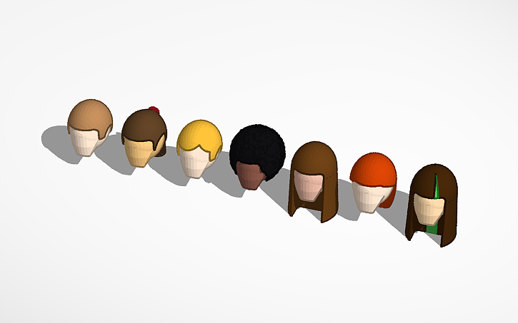 3D design Hairstyles - Tinkercad