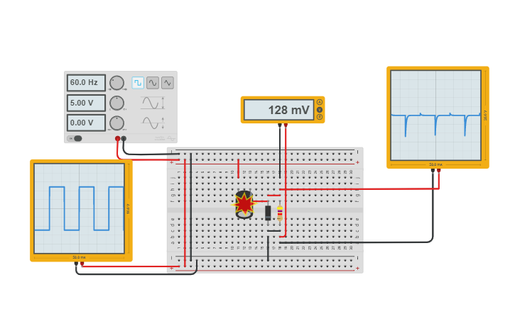 Circuit design Ejercicio Nro.5 | Tinkercad