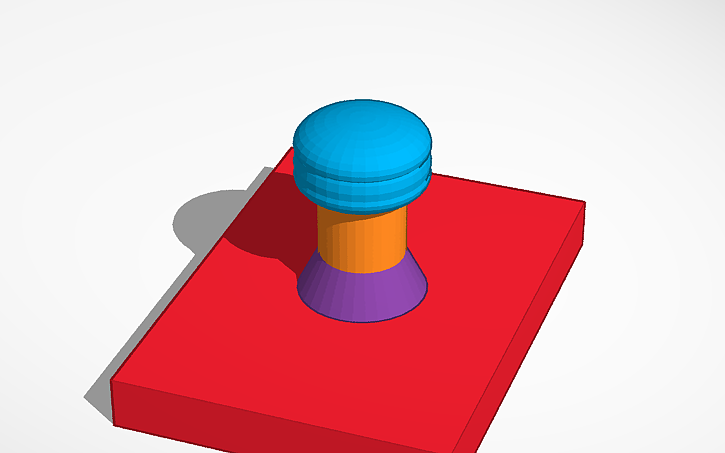 3D design Rectangle Stamp Handle - Tinkercad