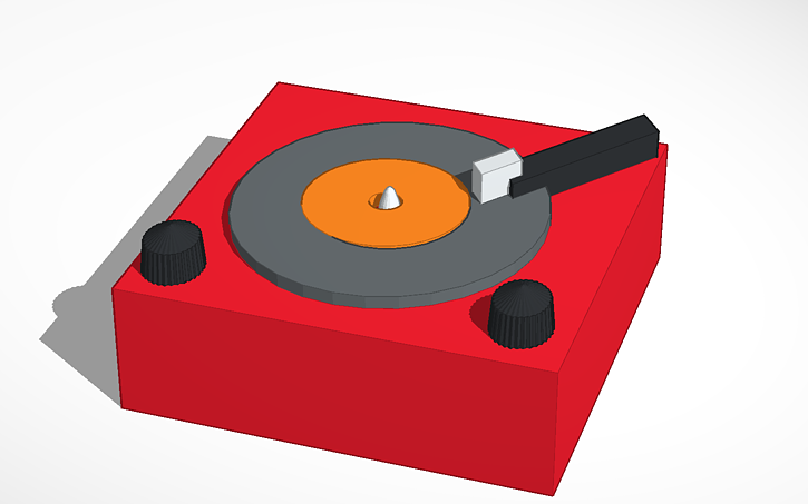 3D design record player | Tinkercad