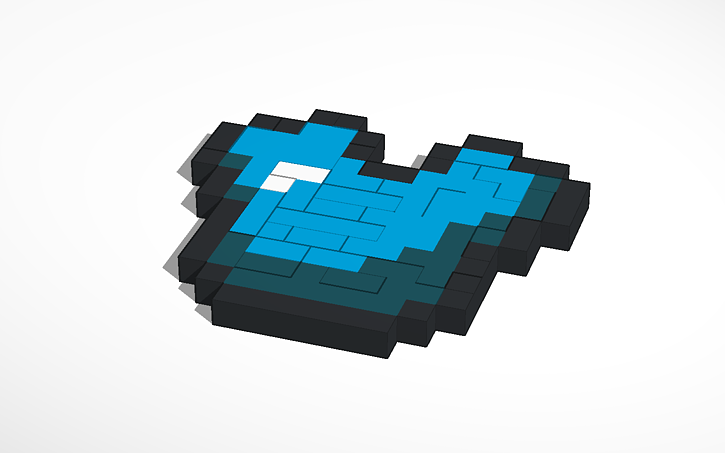 3D design Minecraft diamond chest plate - Tinkercad