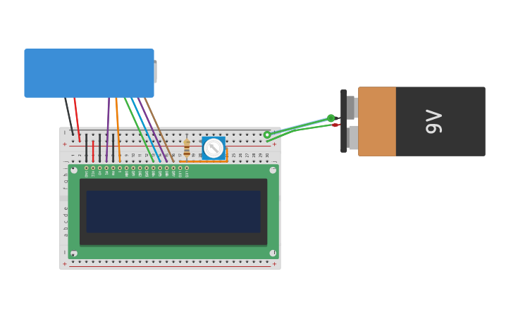 Circuit design LCD + Arduino Micro | Tinkercad Circuit design LCD + Arduino Micro | Tinkercad