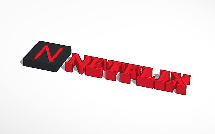 3D design NETFLIX - Tinkercad