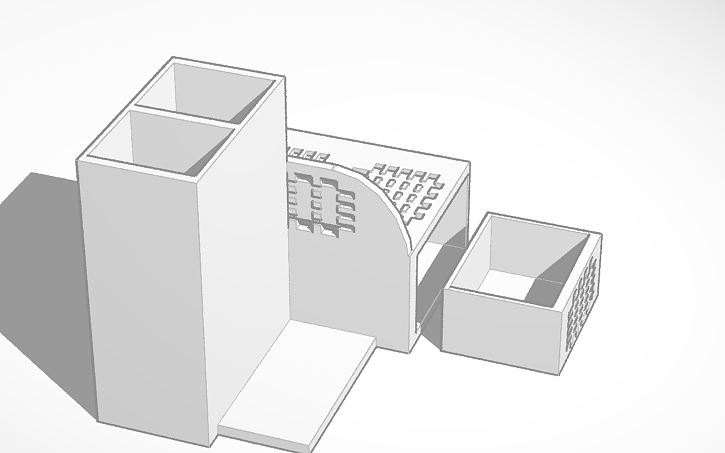 3D design pencil holder - Tinkercad
