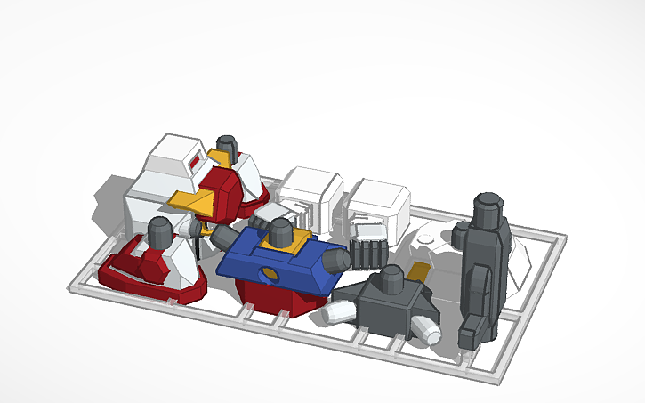 3D design Chibi SD Gundam Gunpla RX-78-2 BB_Senshi - Tinkercad