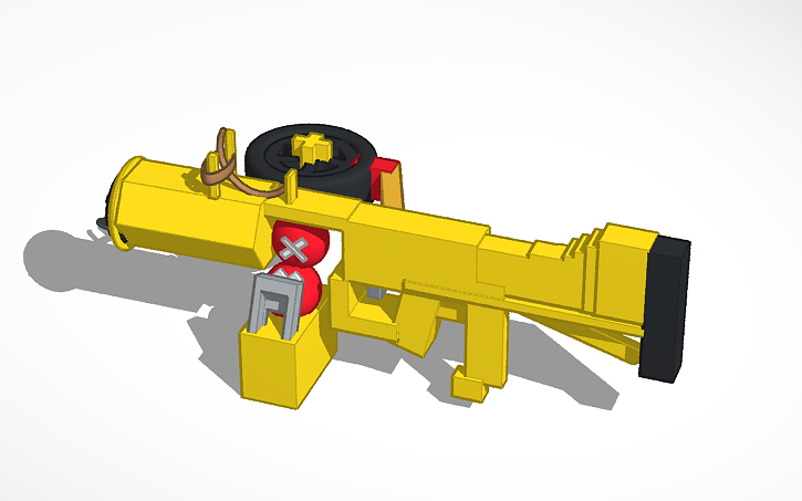 3D design junkrats golden gun - Tinkercad