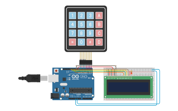 Circuit design Keypad - Tinkercad