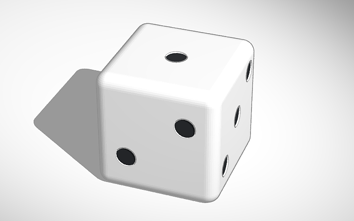3D design Kostka do gry - Tinkercad