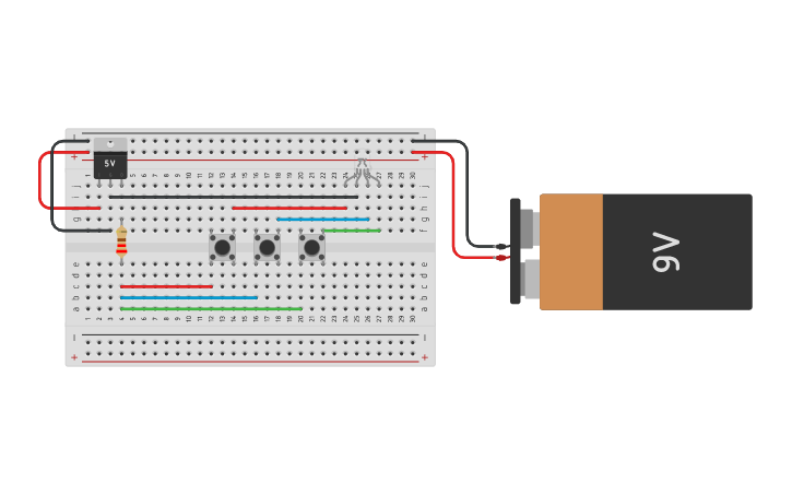 Circuit design RGB - Tinkercad