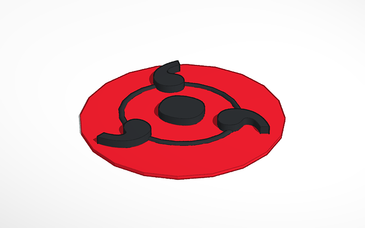 3D design triple tomoe sharingan | Tinkercad