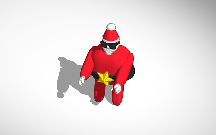 3D design Santa - done by student | Tinkercad