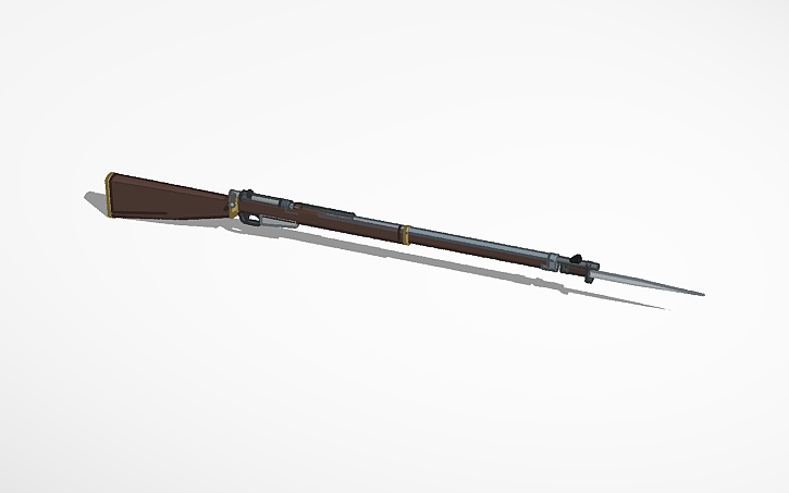 3D design m99 (Aquilan rifle) (lee metford) (lee enfield) - Tinkercad