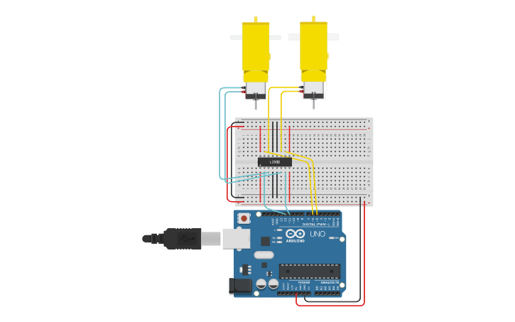 Circuit design H-bridge - Tinkercad