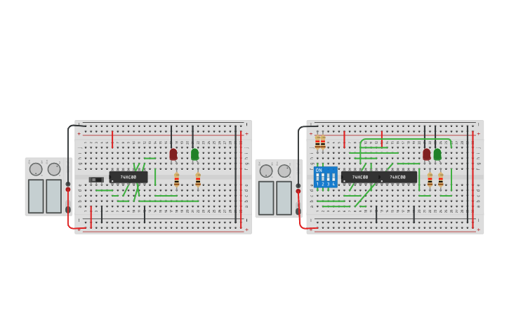 Circuit design DFF | Tinkercad